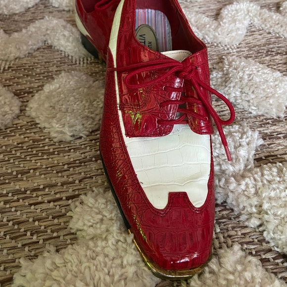 Hugo Vitelli | Shoes | Hugo Vitelli Dress Shoes Red White Animal Print ...